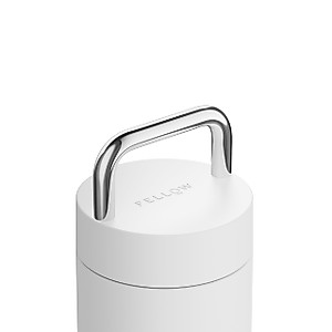 Fellow 20 oz Carter Carry Vacuum Insulated Tumbler for Water, Tea, Coffee, Smoothies, & more - Stainless Steel - Keeps Heat for 12 Hours/Stays Cold for 24 Hours-Leak-Proof Seal-Slim Width-Matte White