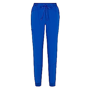 Natural Uniforms Womens Cool Stretch Jogger Scrub Set (True Royal Blue, Medium)