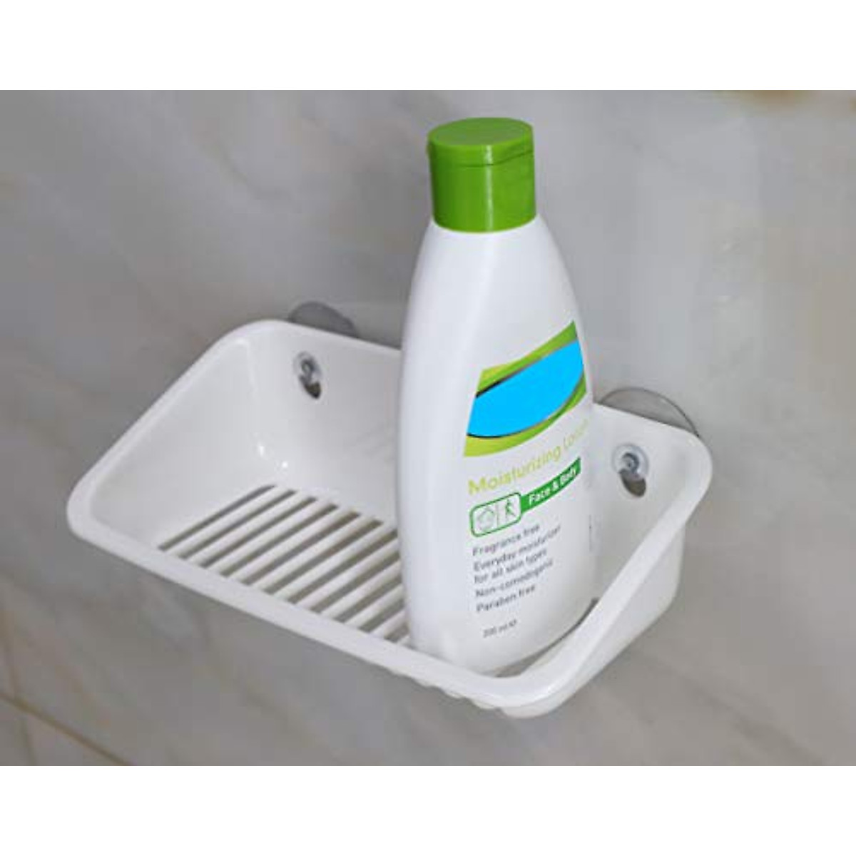 EIKS Storage Basket Organizer Shelf with Suction Cup for Bedroom Office Laundry Room