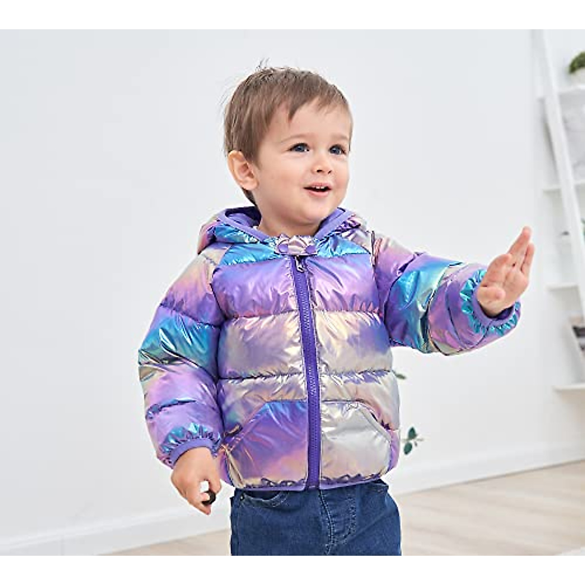 UNICOMIDEA Baby Girl Clothes 12-18 Months Cute Baby Winter Coat Long Sleeves Infant Zipper Jackets Size 18M Puffer Outerwear Coats Fashion Baby 1st Holiday Jacket