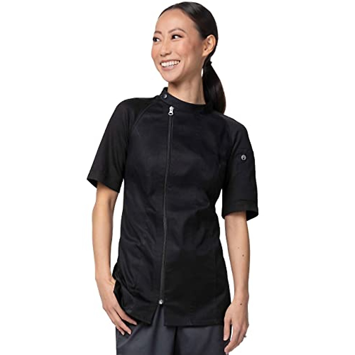 Chef Works Women's Varkala Chef Coat, Black, Large