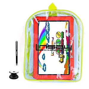 LINSAY 10.1" 1280x800 IPS 2GB RAM 32GB Android 11 Tablet with Kids Red Defender Case, Backpack, Pop Holder and Pen Stylus