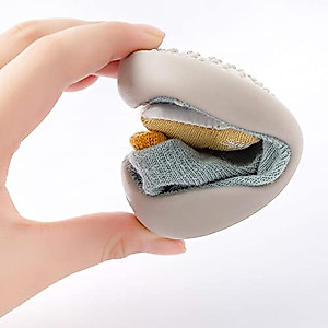 Lykmera Spring Fall Cotton Socks Shoes Infant Toddler Shoes Cartoon Pattern Solid Mesh Breathable Floor School Shoes Socks (Green, 6-12 Months)