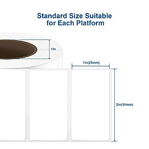 POLONO Label Printer, PL420 4x6 Thermal Printer, High-Speed Shipping Label Printer, Commercial Direct Thermal Printer, 2" x 1" Direct Thermal Label, Self-Adhesive Address Shipping Thermal Label