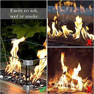 GASPRO 20 lbs Black Fire Glass for Fire Pit, 1/2-Inch Reflective Glass Rocks for Propane or Gas Fireplace, Add Ambience to Gatherings and Parties for Outdoors and Indoors