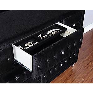 Coaster Furniture Deanna 7-Drawer Rectangular Black Dresser 20" D x 37.75" H 206103