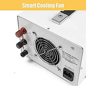 DC Power Supply Variable 0-30V 0-20A, Adjustable Switching Regulated DC Bench Power Supply, High Precision 4-Digit Multiple Protection