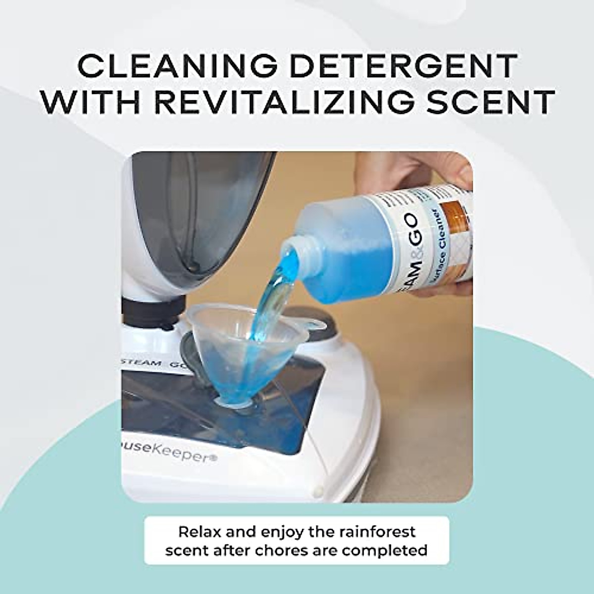 Steam & Go Floor Cleaners for Tile and Wood Floors, All Purpose Cleaner Mopping Solution, Use As Floor Cleaner, Wall Cleaner, and Tile Cleaner, Household Cleaning Supplies, Rainforest Scent, 12oz