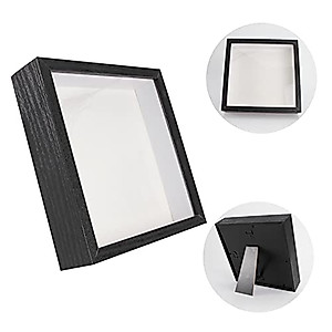 IMIKEYA 1pc Specimen Photo Frame 3d Floating Frame Specimen Holder Frame Lounge Sets Wood Frames Wood Picture Frames Black Picture Frames Black Decorate Three-dimensional Glass A4