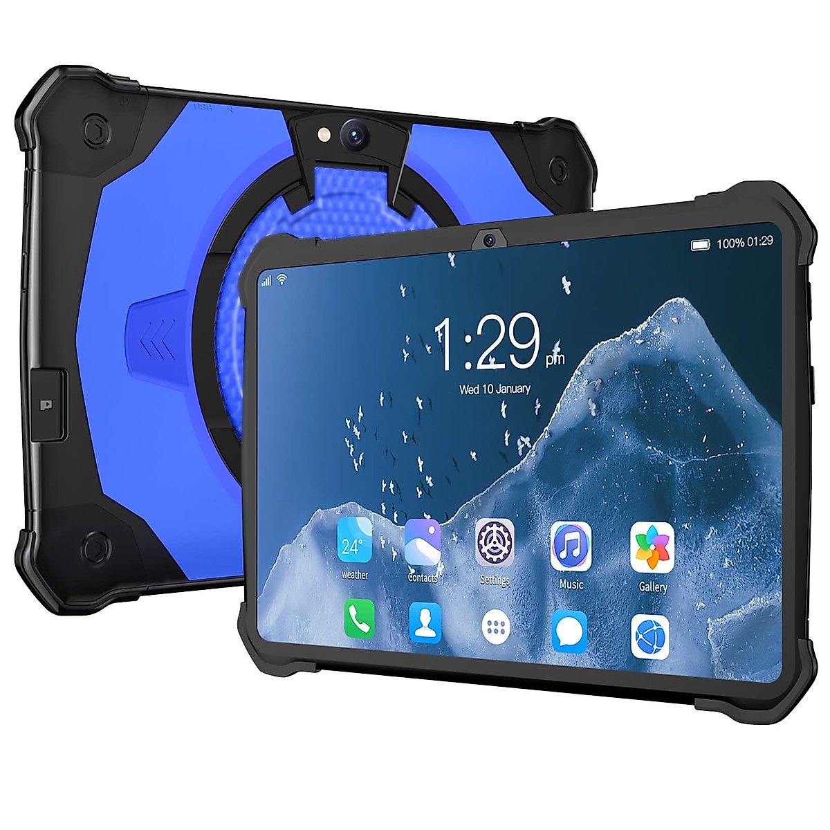 Nsxcdh Android Tablet, 7 Inch Bluetooth WiFi Voice Call Game Video Learning Tablet with IPS HD Display Screen, Dual Camera, 2GB RAM+16GB Storage, SIM Card Function, 3000 MAH Battery