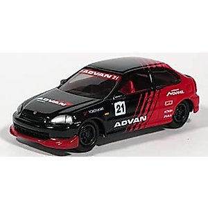 2000 Civic #21 "ADVAN Yokohama Johnny Lightning 50th Anniversary Limited Edition to 4,800 Pieces Worldwide 1/64 Diecast Model Car by Johnny Lightning JLCP7214