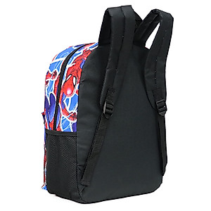 Spiderman Marvel All Over Print Full Size 16" Backpack (All Over Blue)