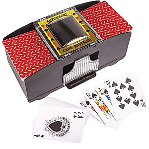 Automatic Card Shuffler I Card Shuffler 2-Deck Automatic I Electric Card Shuffler Casino Equipment I Playing Card Shuffler for Uno, Phase 10, Blackjack, Skip Bo, Texas Hold em, Poker, Home Card Games