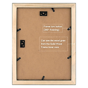 Golden State Art Picture Frame, 9x12 inches, Black, Acrylic Glass, Solid Wood, Mat for 6x8 Photos, Wall Display