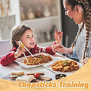 HANSGO Kid Training Chopsticks, 4 Pairs Colorful Learning Chopsticks Detachable Training Chopsticks for Kids Toddler Children Left or Right Handed Dishwasher Safe