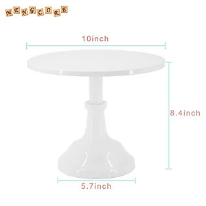 MENGCORE Grand Baker Cake Stand 10 inch Wedding Cake Tools Adjustable Height Fondant Cake Display Accessory for Party bakeware (White)