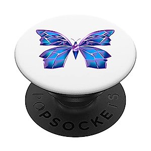 Blue Purple Butterfly PGBU27 PopSockets Swappable PopGrip