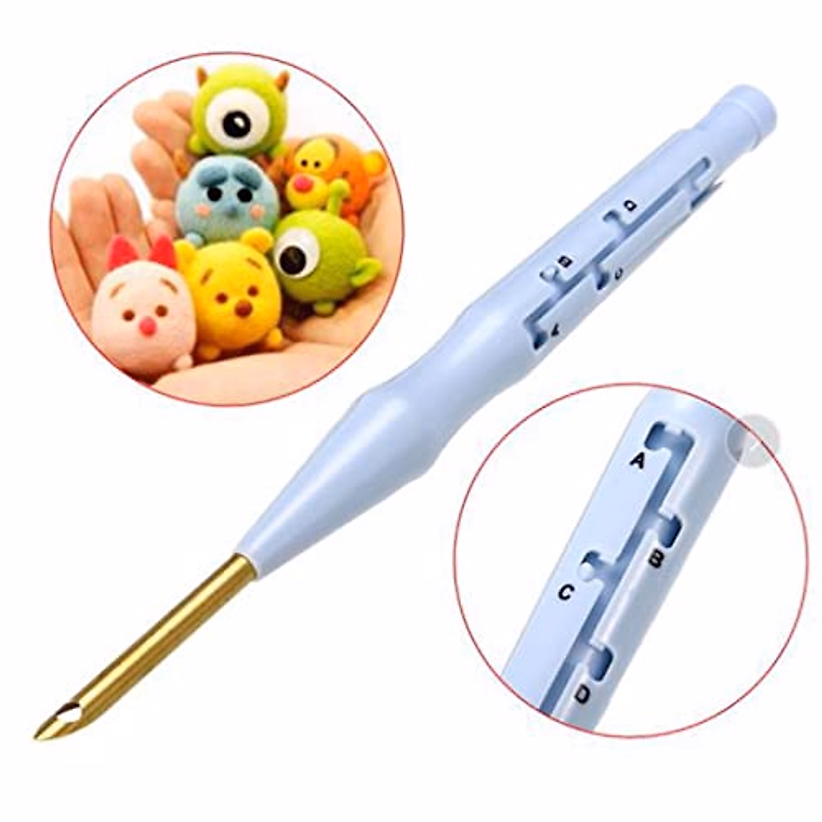 BETOOKY 2pcs Woolen Embroidery Weaving Tools Tool Embroidery Thread Punch Punch Hole Material Package Cross Stitching Punch Needle Stylus Tine Knitting Kits Embroidery Needle