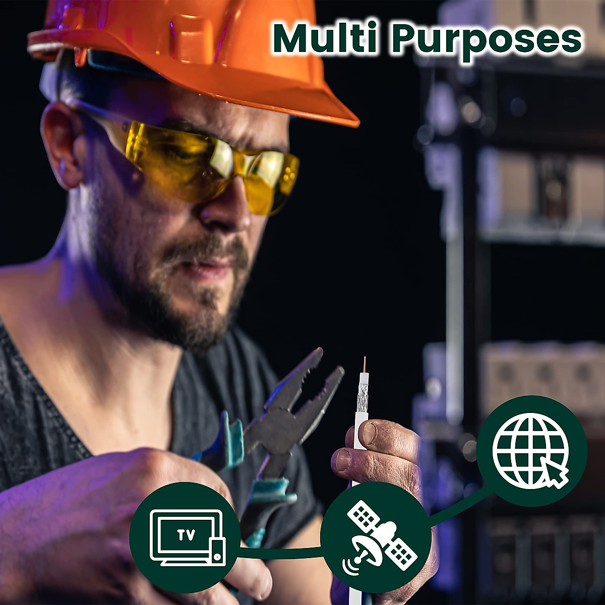 Cables Direct Online RG6 Coaxial Cable Dual Shield Bulk, 18 Gauge Copper Clad Steel (CCS) Conductor, Aluminum Braid, PVC Jacket, Reel Box, 1000ft, White