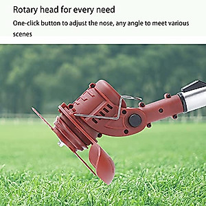 Walk-Behind Lawn Mowers Lawn Tool, Cordless Lawn Mower for Lawn, Yard, Garden, Shrub Trimming and Pruning (Red w/Batteries)