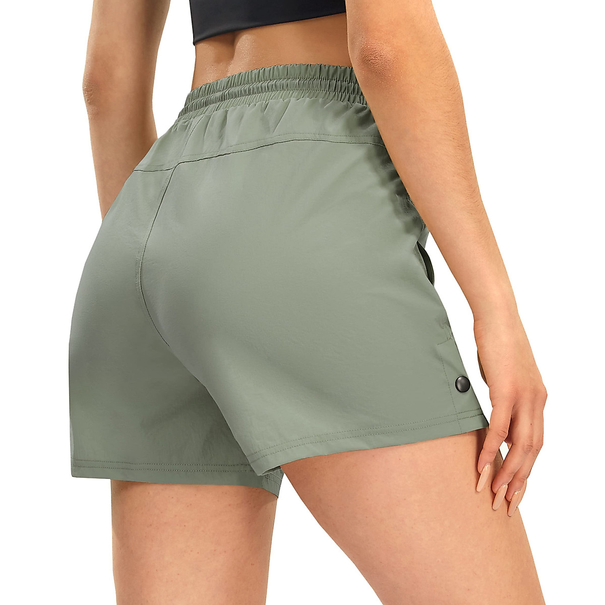 AFITNE Women's Hiking Shorts Quick Dry Lightweight Golf Active Water Shorts with Pockets for Work Outdoor Camping Fishing Sage Green M