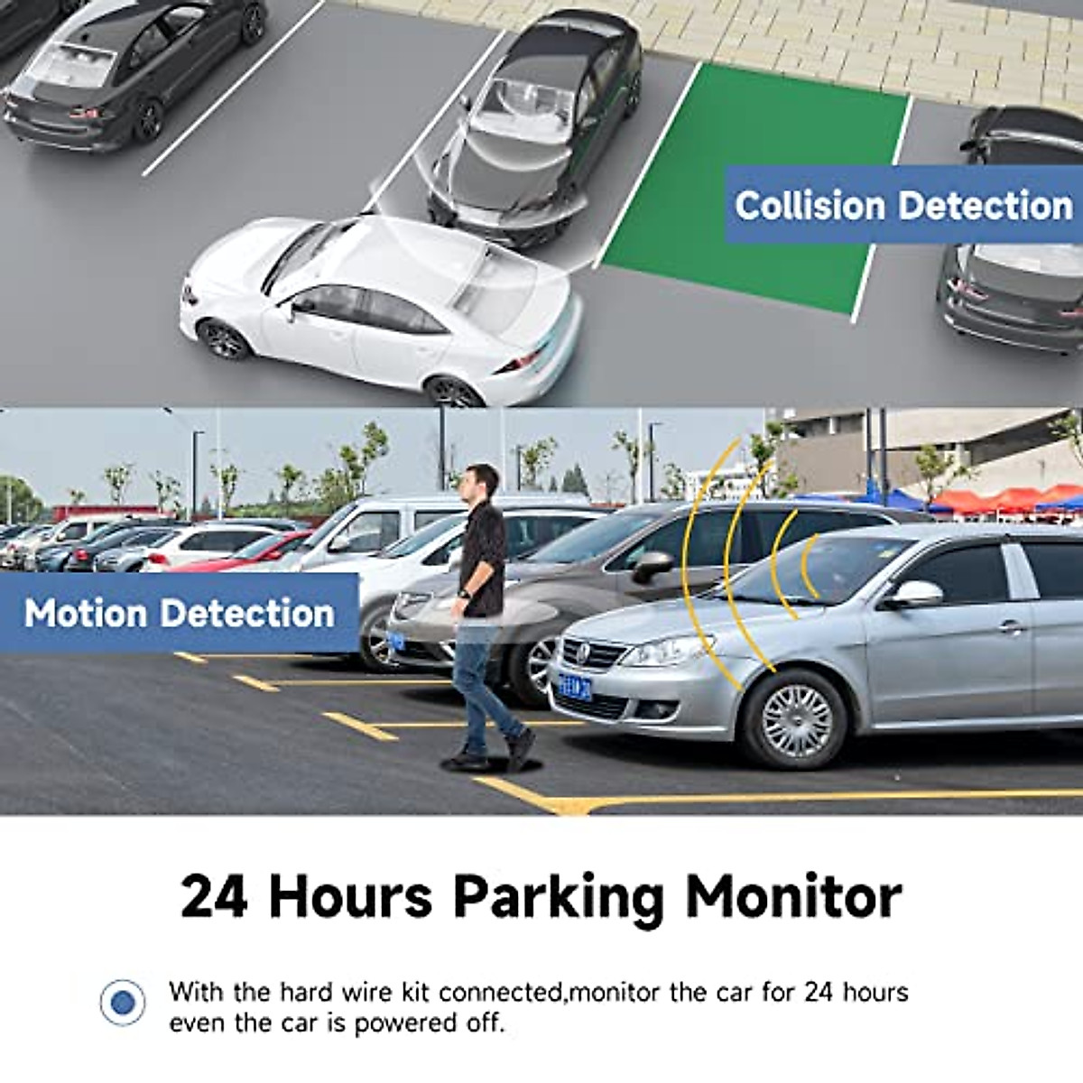 Frvesroe BF-2 4K+1080P Dual Dash Cam Front and Inside,Car Camera Front and Rear with GPS and Speed,Dashcam with 24H Parking Mode,Super Infrared Night Vision with Sony Sensor (64GB SD Card is Included)