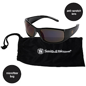 Smith & Wesson® Elite™ Safety Glasses (21303), Smoke Lenses, Black Frame, Unisex Sunglasses for Men and Women (Qty 12)