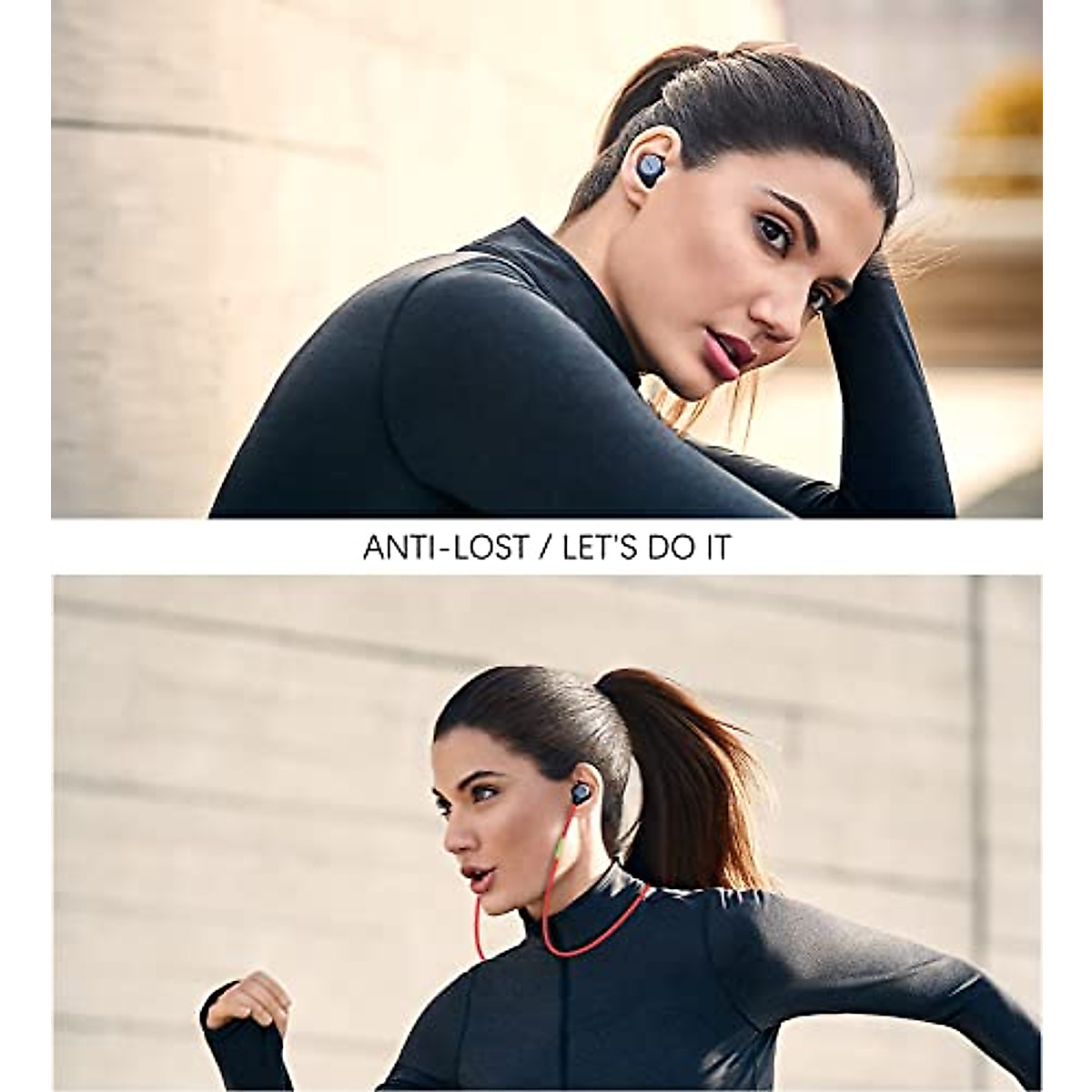 cobcobb Looper Wireless Earbuds Anti-Lost Strap Magnetic Cord for Stemless Wireless Headphone TOZO Bose JBL Beats Skullcandy Samsung(Grey 2Pack)