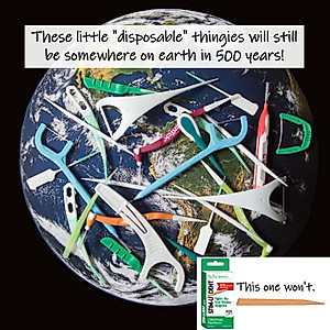 Stim-U-Dent, Plaque Removers for Teeth and Gums, 600 Soft, Mint Flavor Biodegradable Dental Picks, Alternative to Dental Floss and Plastic Floss-Picks, 200 Per Box, 3 Boxes