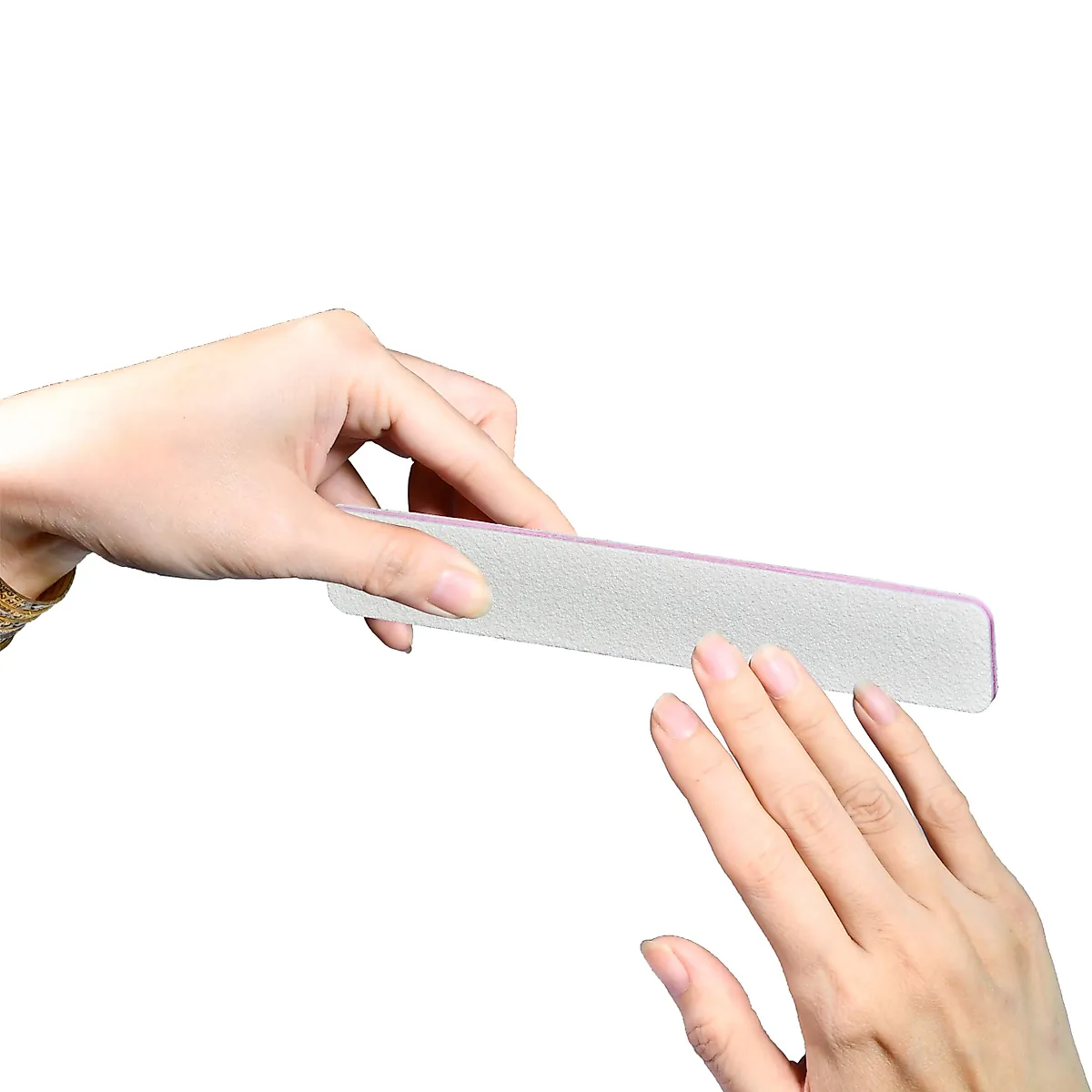 AMT 50 PCS Jumbo White Nail Files, White Nail File, Nail Files for Acrylic Nails, Emery Boards for Nails, 80/80 Grit Nail File (50 PCS Nail Files) (Grit 80/80 (Jumbo, Pink)