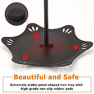 Coffee Mug Holder for Large Mugs, Mug Tree for Counter, Coffee Cup Holder for Countertop, Mug Rack with Tray, Metal Coffee Mug Tree with 6 Hooks, Coffee Counter Bar Accessory & Kitchen Home Organizer