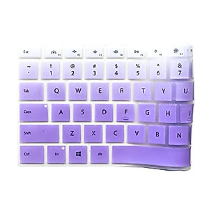 Silicone Keyboard Cover Skin Compatible with Microsoft Surface Laptop 3, Surface Laptop 4 13.5 and 15 inch & Microsoft Surface Book 3 13.5 and 15 inch (Gradient Purple)