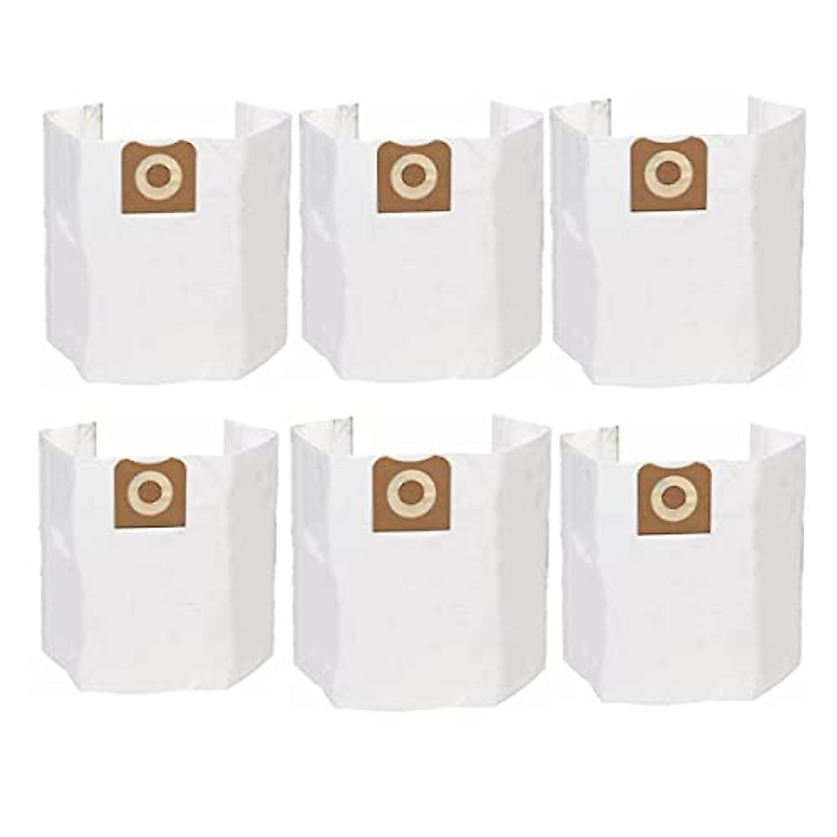 PACK 6 VF3502 Shop Vac Bags Compatible with Ridgid 12 to 16 Gallon Wet Dry Vac High Efficiency Vacuum Bag 23743 Replacement Dust Collector PS12