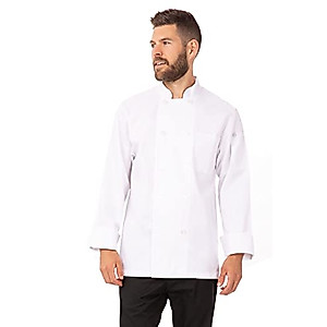 Chef Works Men's Le Mans Chef Coat, White, Large