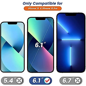 Mkeke Compatible for iPhone 13 Screen Protector/iPhone 13 Pro Glass Screen Protector Tempered 6.1 inch 3-Pack