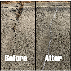 Bluestar Flexible Concrete Hairline Crack Filler (Gray), DIY- No Special Tools Needed. Fill Small Cracks in Concrete Driveways, Patios and Other Concrete Surfaces. 16 fl. oz. Bottle.