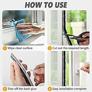 39.37FT Weather Stripping Brush for Sliding Doors and Windows, Fluffy Self-Adhesive Sealing Strips，Wind Strips, Suitable for Doors and Windows, Anti-Collision and Soundproofing(0.35''X0.19'' Grey)