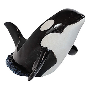 Ebros Deep Ocean Marine Orca Killer Whale Breaching Out of Water Wine Bottle Holder Statue 9.25" Long Nautical Sea Coastal Boating Fish Themed Storage Caddy Figurine