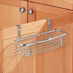 iDesign Axis Steel Over-the-Cabinet Storage Tray - 5" x 11" x 5", Chrome