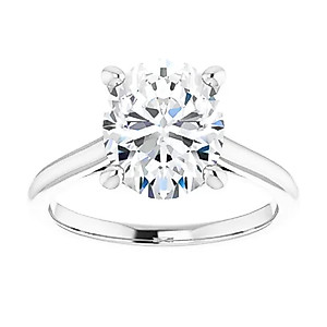 3 CT Oval Cut VVS1 Colorless Moissanite Engagement Ring Set, Wedding/Bridal Ring Set, Sterling Silver Vintage Antique Anniversary Best Ring Set Gifts for Wife
