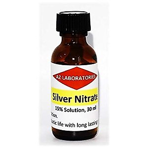 Silver Nitrate Solution / 15% / 30 ml / 1 FL OZ/USA Finest Quality/Same Day Ship