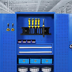 Magnetic Screwdriver Holder, Screwdriver Organizer, Magnetic Pliers Organizer, Punch-free Design is Suitable for Metal Surfaces of Various Tool Box Carts, Nail Boards, Garage Tool Racks, Workbenches