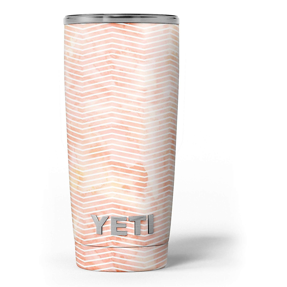 Design Skinz The Apricot Grunge Surface with Chevron - Skin Decal Vinyl Wrap Kit Compatible with The Yeti Rambler Cooler Tumbler Cups