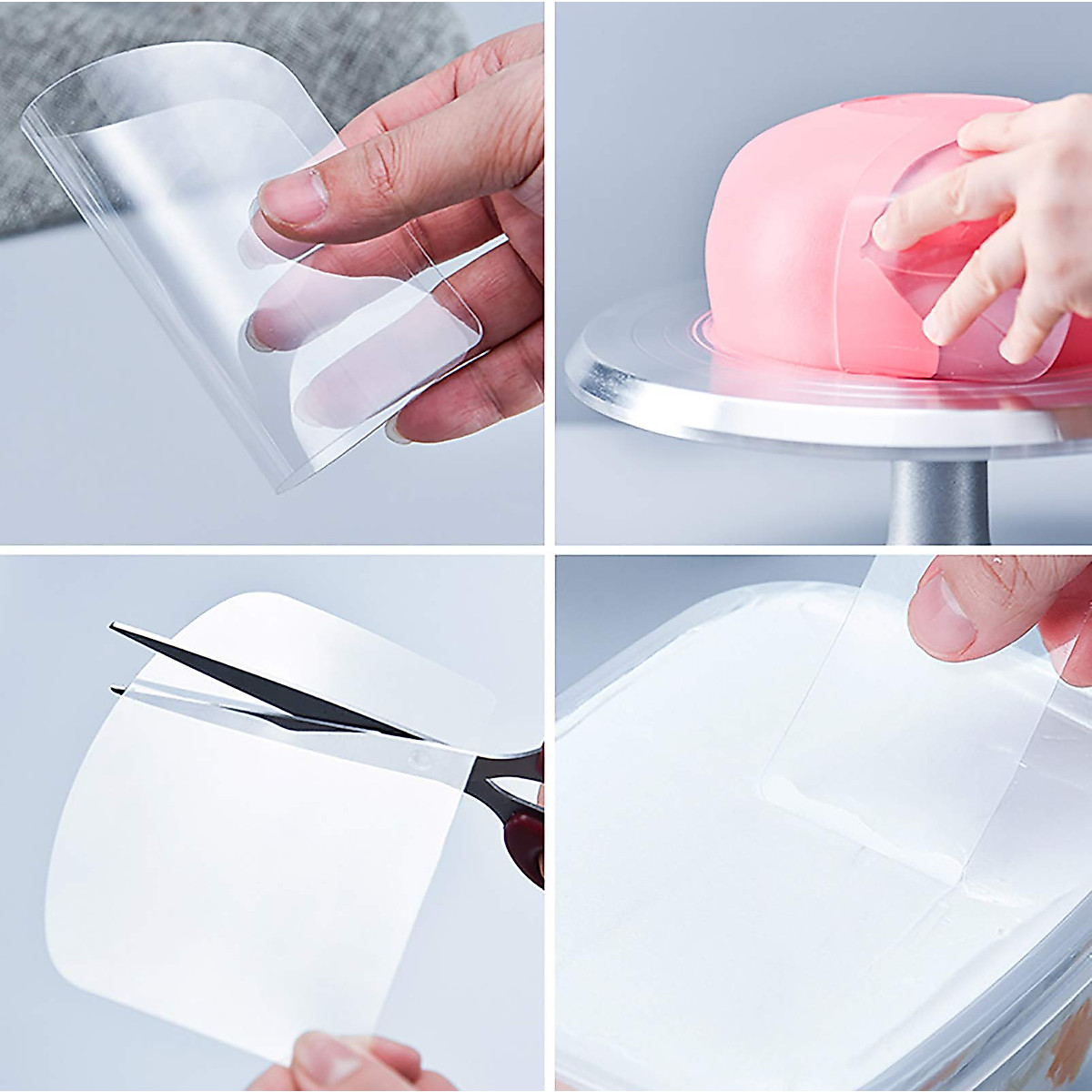 WUWEOT 4 Pack Cake Cooling Racks, 12 Inch Round Food Photography Prop Rack, Iron Wire Baking Steaming Rack for Cooking Steaming Cooling Drying Baking, Bonus Cake Cream Scrape