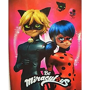 Miraculous Ladybug and Cat Noir Throw Blanket 100x140 cm Soft Fleece