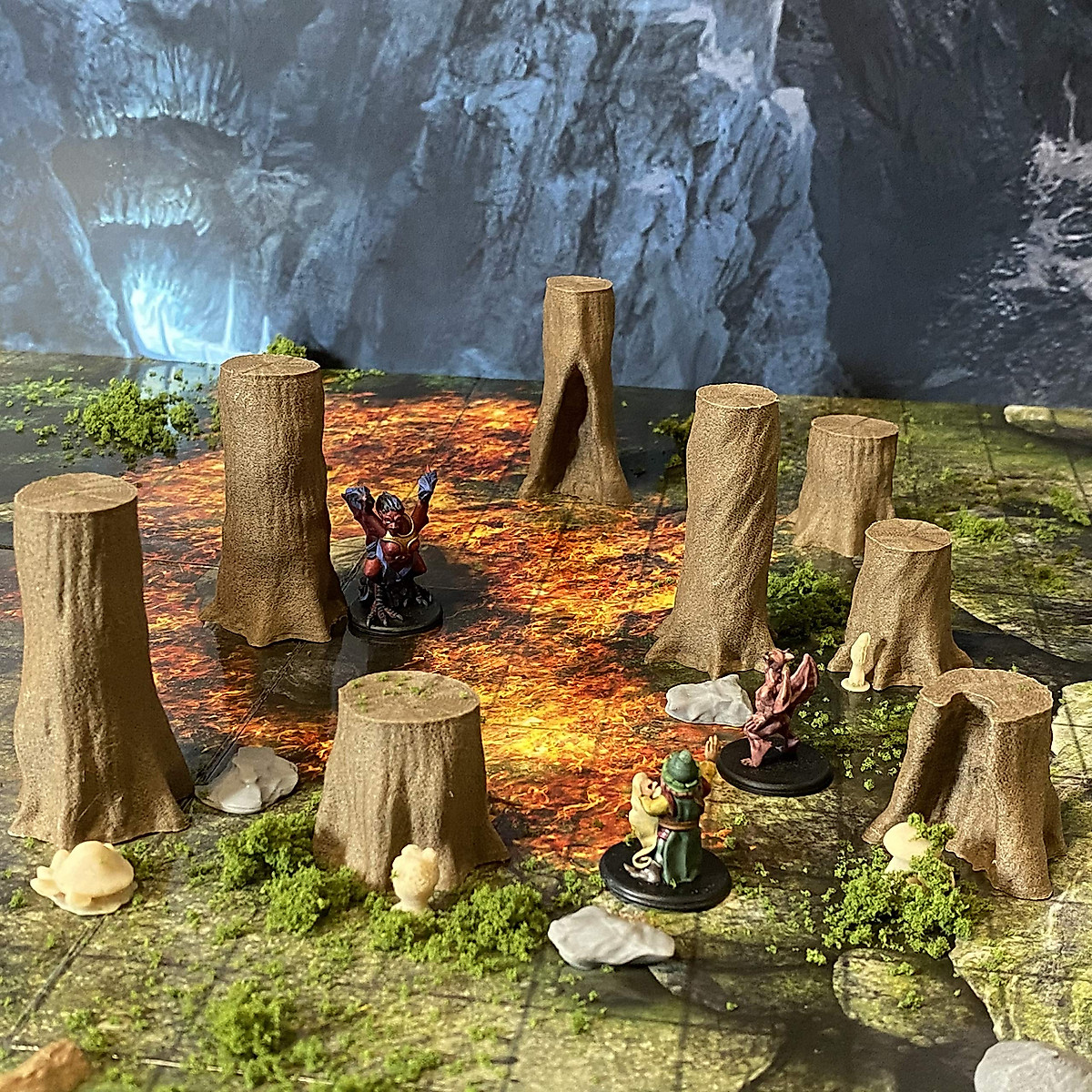 Extruded Gaming Chestnut Trees Set 2