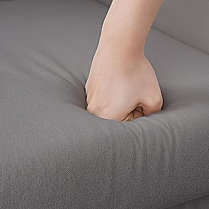 Accent Chair Living Room Chairs Single Sofa Chair, Accent Chairs Arm Chairs with Button Tufted Linen Fabric, Mid Century Accent Arm Chairs Comfy Reading Lounge Club Armchair for Bedroom Office Study