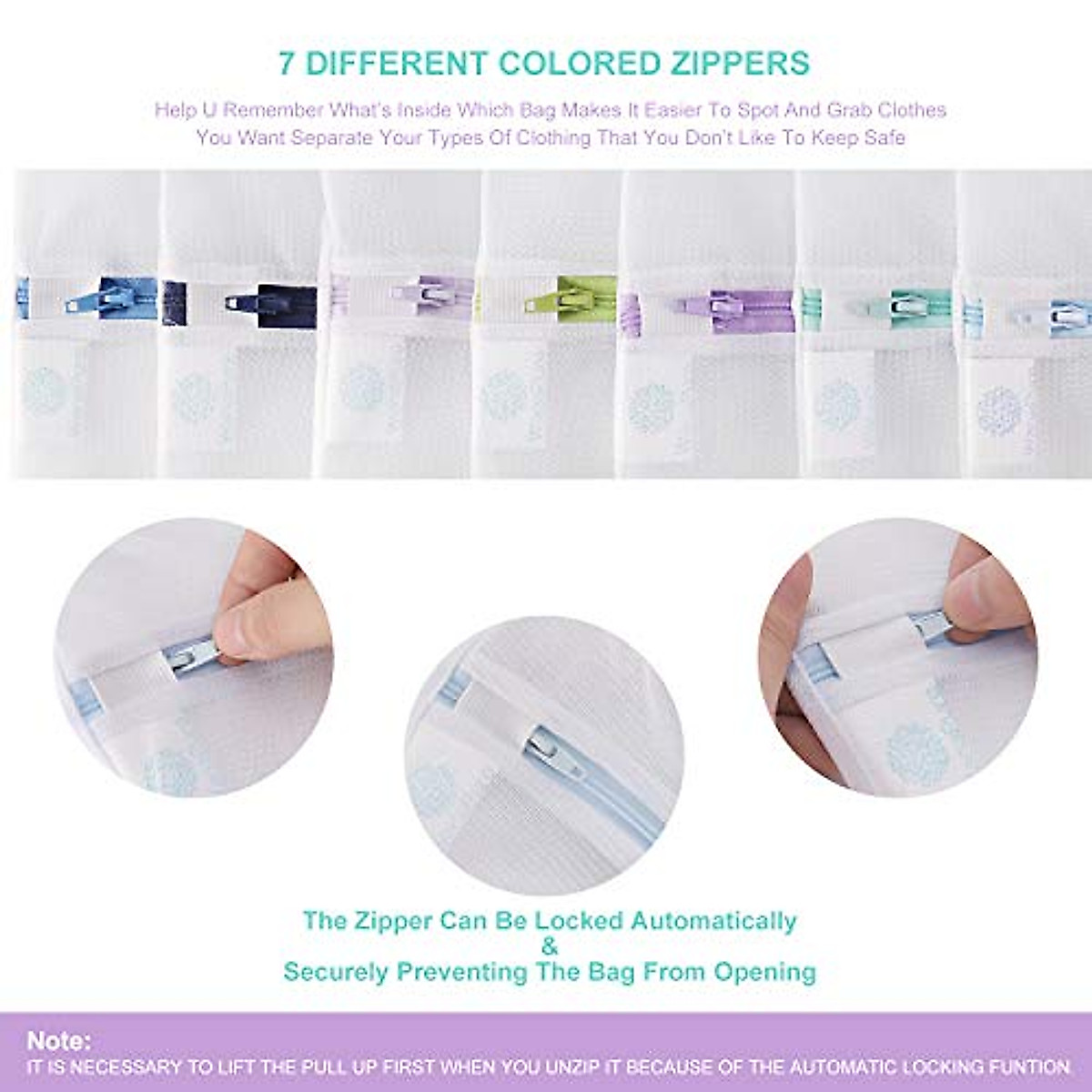 Wanapure 9Pcs Mesh Laundry Bag for Delicates, Lingerie Bags for Laundry - (1 Large & 4 Medium & 2 Small & 2 Bra Bags) for Garment, Underwear, Sock, Baby Clothes, Sweater, Travel, Washing Machine