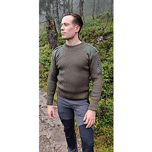 Flanders Fields British Commando Sweater - Military Wool Sweaters Woolly Pully Crew Neck Navy Blue