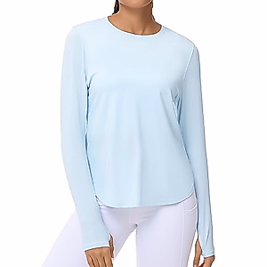 Dragon Fit Womens Lightweight Workout Shirts Slim Fit Long Sleeve Yoga Tops with Thumb Hole